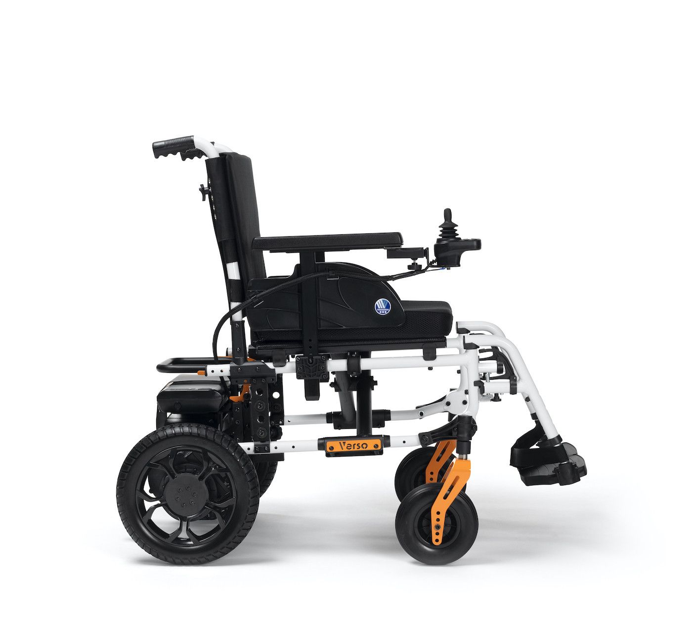 VERMEIREN VERSO Elektrorollstuhl 2-in-1, Lagerversion Weiss-Orange
